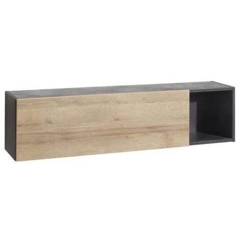 Mueble alto reversible con una puerta push-pull y compartimento abierto ...