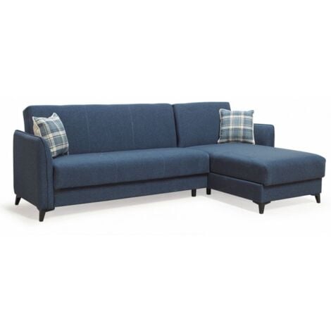 Sofá cama esquinero azul - Furore