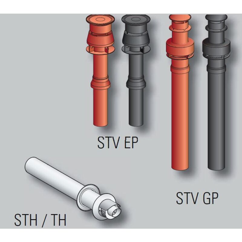 TERMINAL HORIZONTAL 80/125 CONDENS - STV 80/125 GP B (brique ...
