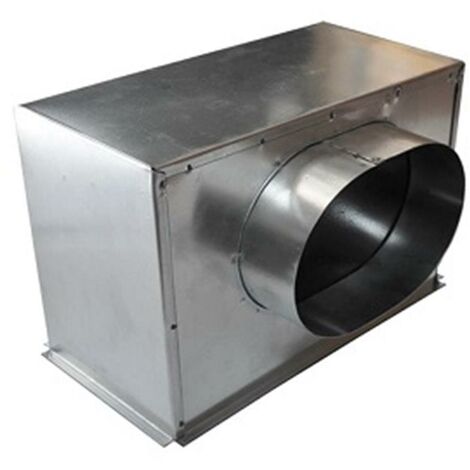 Plénum de soufflage acier sortie latérale - Largeur: 300mm - profondeur ...