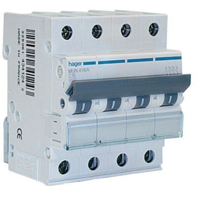 Interruptor automático 4P 40A curva-C 6kA HAGER MUN440A