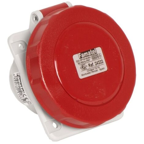 Base inclinada 10° 3P+N+T 32A 400V IP67 80x95 FAMATEL 24333