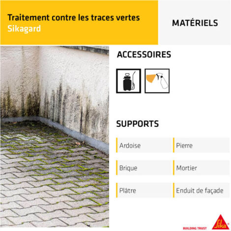 SIKA Trattamento alghicida e fungicida - Sikagard-120 Stop Green - 5L