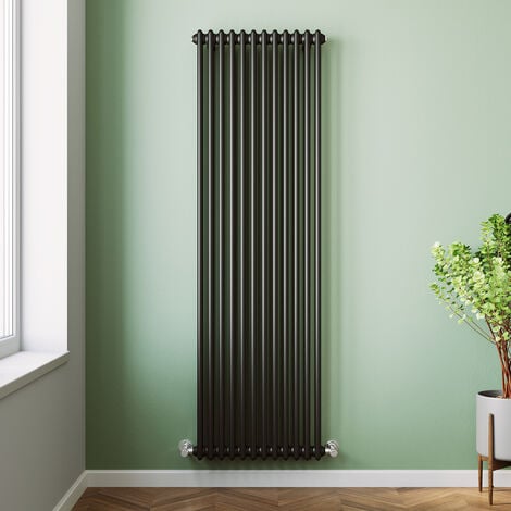 ELEGANT 1800 x 560mm Black Radiator Traditional 2 Column Radiators ...
