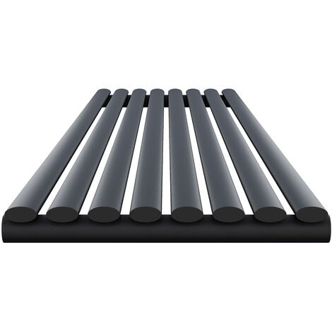 ELEGANT 1800 x 294mm Designer Radiator Modern Oval Radiator Matte Black ...