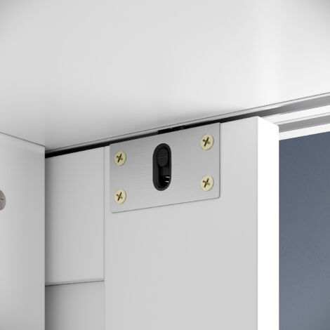 ELEGANT White Sliding Wardrobe 2 Door Bedroom Closet Solid Wood Style ...