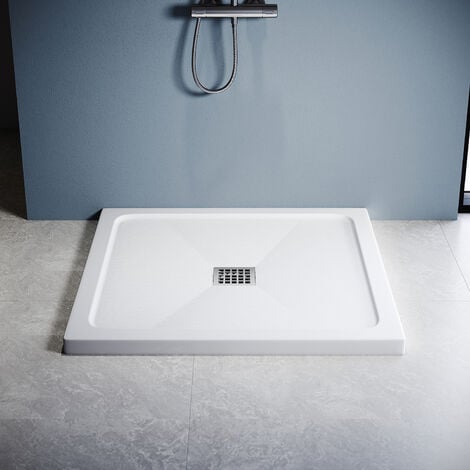 900x900mm ELEGANT Rectangle Shower Tray SMC Anti-slip Shower Enclosure ...