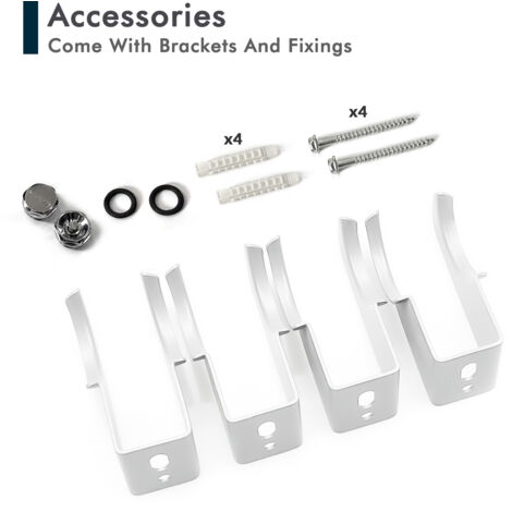 ELEGANT Horizontal Radiators Double Panel with Valves 600 x 988 mm for ...