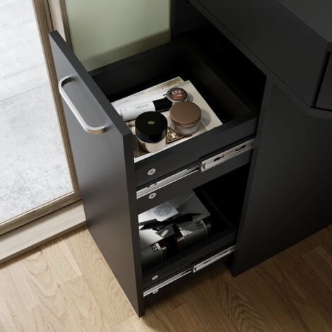 ELEGANT Corner Dressing Table with Movable Triple Mirror on the Left ...