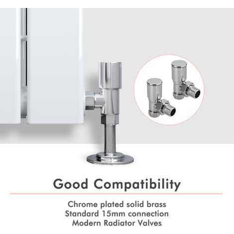 ELEGANT 1600 x 300 mm White Vertical Column Radiator Double Flat Panel ...