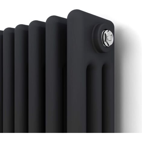 ELEGANT Traditional Radiator Anthracite Triple Vertical Cast Iron Grey ...