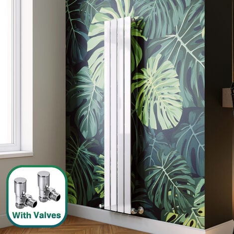 ELEGANT 1600 x 300 mm White Modern Tall Bar Radiator Efficient Rads ...