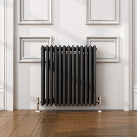 ELEGANT 600 x 605mm Anthracite Traditional Radiator Horizontal Cast ...