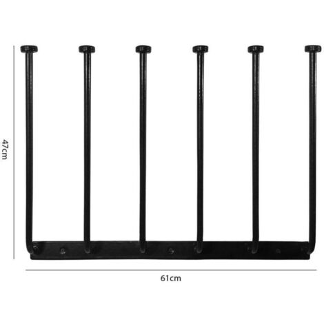 Wall Mounted Welly Boot Rack - Holds three pairs of Wellies
