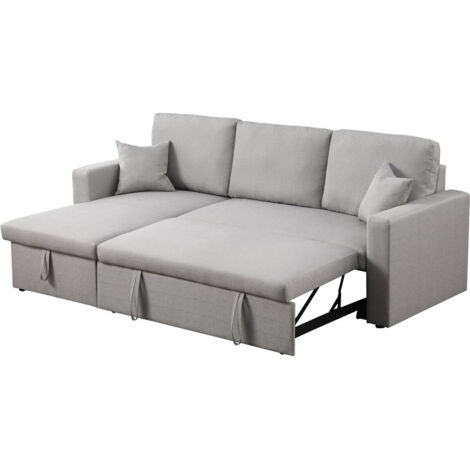 Sofá rinconera convertible/reversible "Alain" con box - 3 plazas - Gris ...