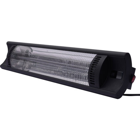 Calefactor eléctrico radiante de fibra de carbono "Bola" - 2000W - Negro