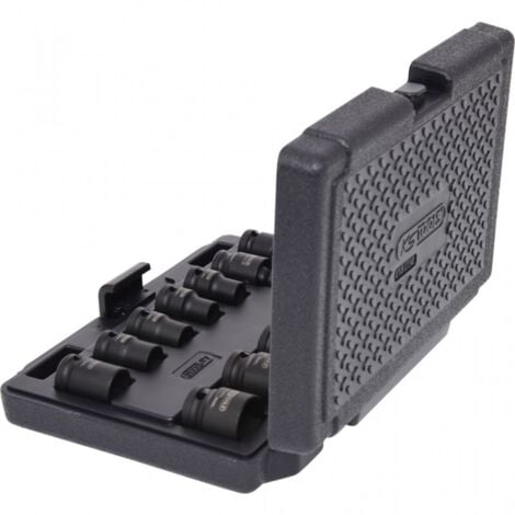 KSTOOLS Coffret de douilles à chocs 6 pans 1/2'' 10 douilles, 1 cardan, 1 rallonge 12 pièces ...