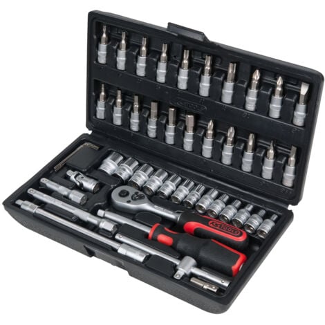 KS Tools - Coffret de douilles F6 1/4'' - CHROMEmat - 46 pcs - 911.0646