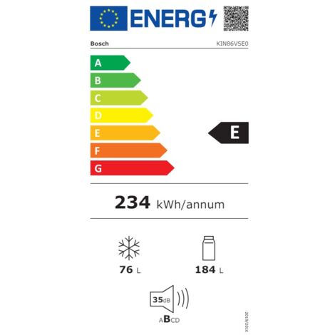Réfrigérateur combiné intégrable à glissière 260l - Bosch - KIN86VSE0