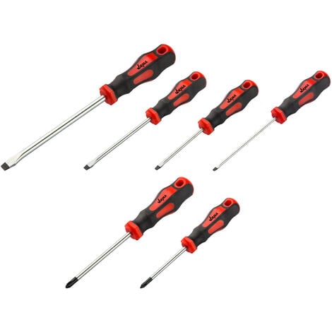 Schlitz Kreuz Schraubendreher Schraubenzieher Satz 6tlg. Schraubendrehersatz Set