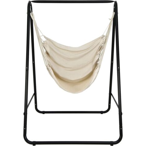 COSTWAY Sedia Amaca con Supporto, Sedia Appesa Oscillante con Supporto ...