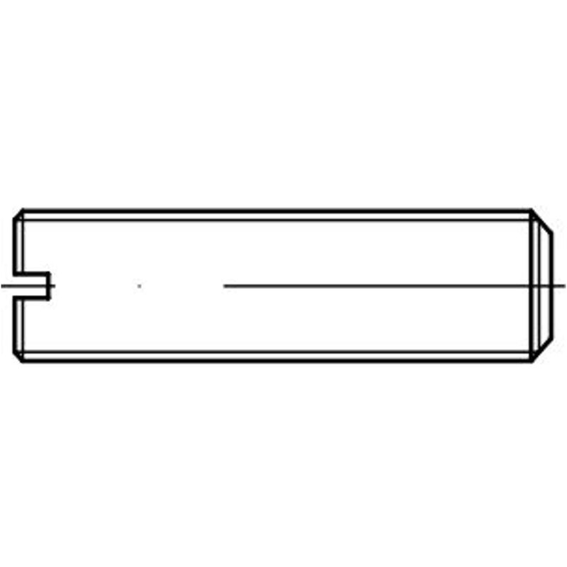 Reidl ISO 4766 Gewindestifte M8x50, mit Schlitz/Kegelkuppe, Messing blank