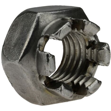 Reidl DIN 935 Kronenmuttern M 20, 6 / 6 Au (Stahl - gedreht) blank