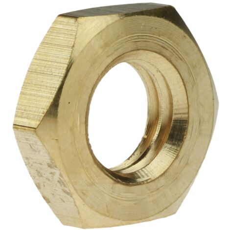 Reidl DIN 936 Sechskantmutter niedrige Form mit Fase M 16 Messing blank