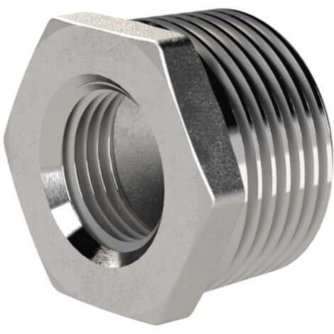 Riegler Reduziernippel, G 1 1/4 AG, 3/4 IG, SW 43, ES 1.4408