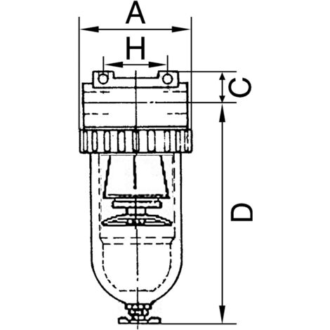 Riegler Filter »Standard«, mit Metallbehälter, 5 µm, BG 1, G 3/8