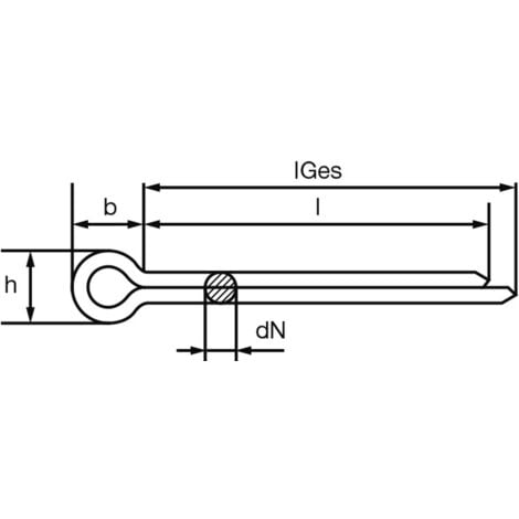 Reidl DIN 94 Splint 8 x 100, A2 blank