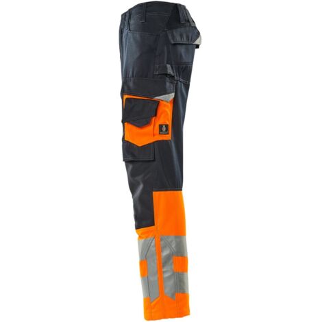 Mascot Leeds Arbeitshose Gr. 82C47 schwarzblau/hi-vis orange