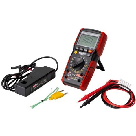 KS Tools Digital Multimeter inkl. Prüfspitzen mit integriertem Schlagschutz
