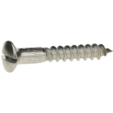 Reidl DIN 95 Holzschrauben, 8 x 80 A2 blank, Linsensenkkopf mit Schlitz