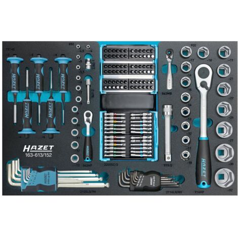 Hazet Werkzeug Satz, 1/4 (6,3 mm) Vierkant hohl, 1/2 (12,5 mm) Vierkant hohl, 1/4 (6,3 mm ...