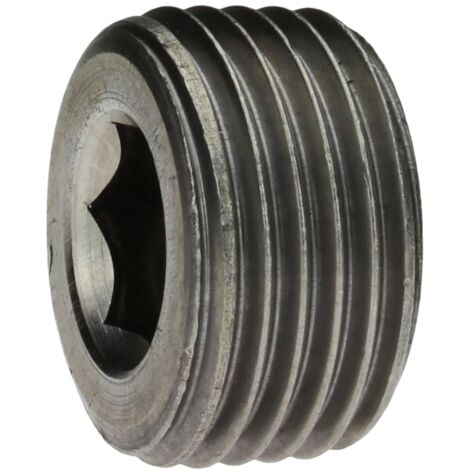 Reidl DIN 906 Verschlussschrauben mit Innensechskant, kegliges Gewinde, Rohrgewinde 3/4 x 12, A4 ...