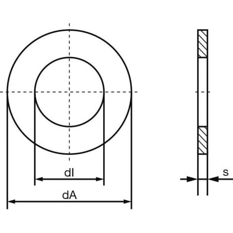 DIN 440 Scheiben 26 x 85 x 6, für Holzkonstruktionen, Form R, Rundloch, A2 blank