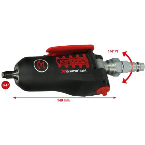 KS Tools 1/4 MONSTER Xtremelight Mini-Druckluft-Schlagschrauber mit Umschaltwippe, 108 Nm