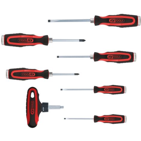 KS Tools ERGOTORQUEmax Schlagkappen-Schraubendreher-Satz, 7-tlg