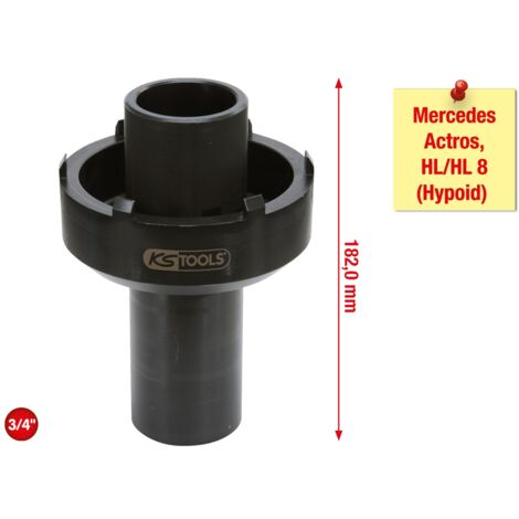 KS Tools 3/4 Nutmuttern-Schlüssel mit 6 Zapfen für Mercedes, 105-125 mm