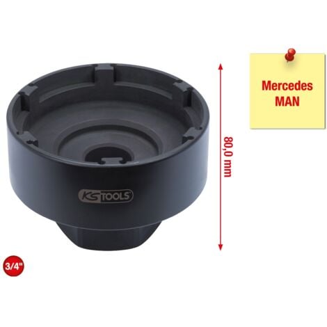 KS Tools 3/4 Nutmuttern-Schlüssel mit 6 Zapfen für Mercedes und MAN