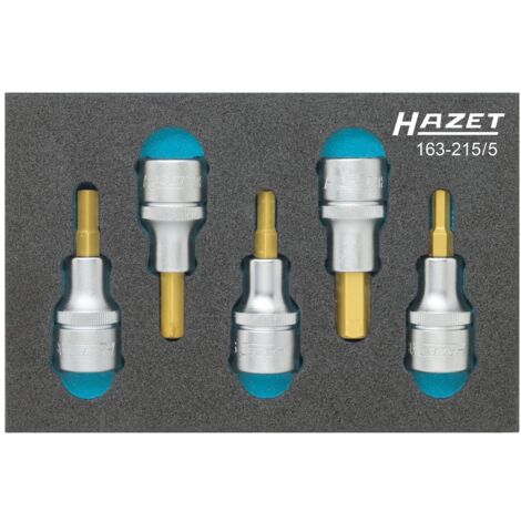 Hazet Schraubendreher-Steckschlüsseleinsatz Satz, Vierkant hohl 12,5 mm (1/2), Innen-Sechskant ...