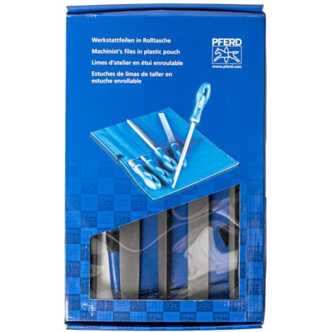 PFERD TOOLS Werkstattfeilen-Set WRU 5-tlg. in Rolltasche 250mm Hieb 3 ...