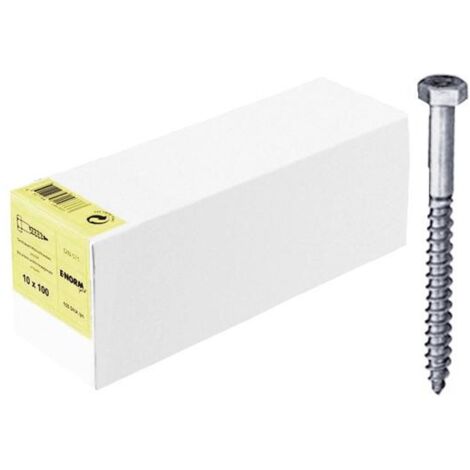 Reidl DIN 571 Holzschrauben, 12 x 300 Stahl verzinkt, Außensechskant, Grobgewinde