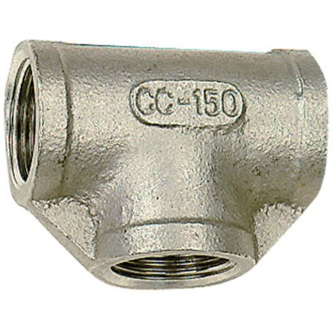 Riegler T-Verteiler, 3 x innen, Rp 1/2, Edelstahl 1.4408