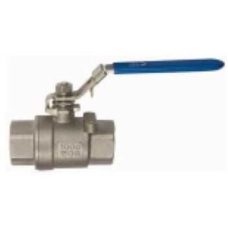 Riegler Edelstahlkugelhahn, 2-tlg., Baulänge nach DIN 3202-M3, G 1/2