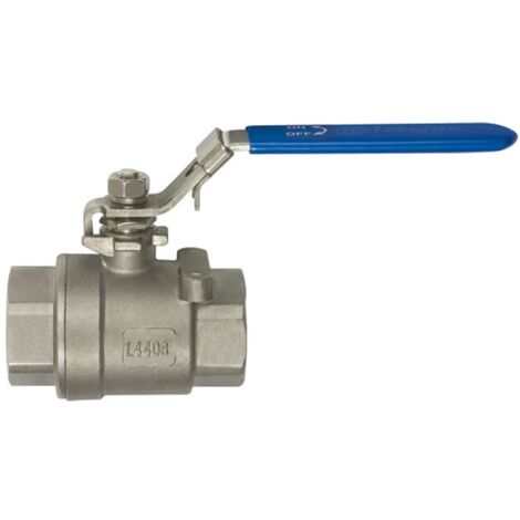 Riegler Edelstahlkugelhahn, 2-tlg., Innen-/Innengewinde, G 2, DN 50