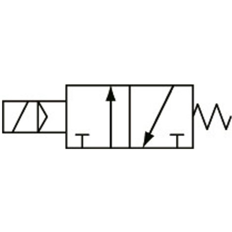 Riegler 3/2-Wegeventil elektropn., monostabil, NC, G 1/8, 24VDC, 750l/min