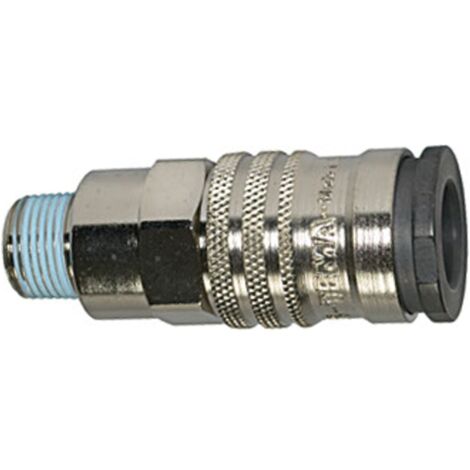 Riegler Schnellverschlusskupplung NW 10, hoher Durchfluss, R 3/8 AG