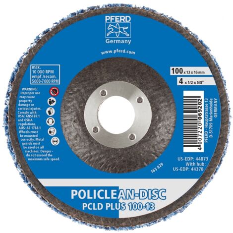 PFERD POLICLEAN PLUS PCLD Reinigungsvlies Ø 100x13 mm Bohrung Ø 16 mm ...